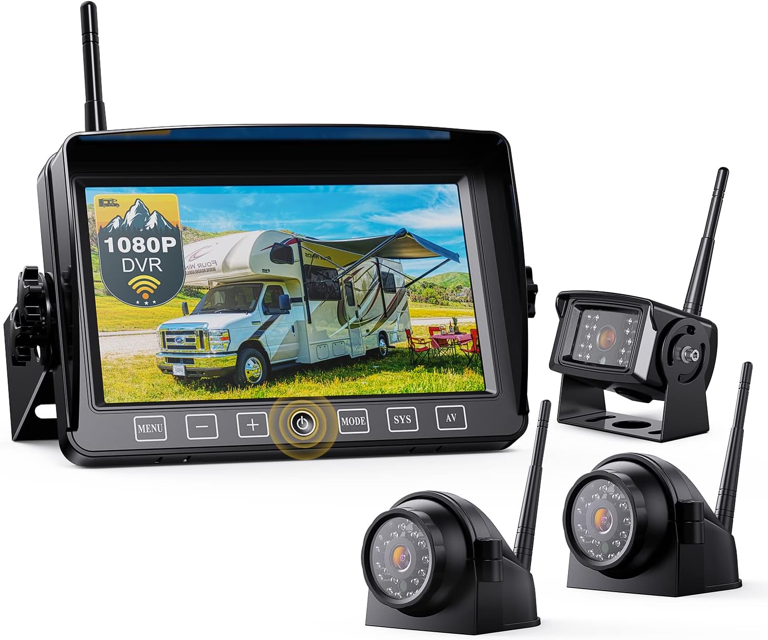 Amazon.com: 1080P Wireless Backup Camera 7" Monitor for RV, 100ft ...