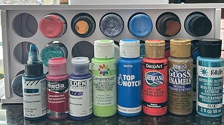 Amazon.com: Hicarer 2 Pcs 21 Holes Craft Paint Storage Organizer ...