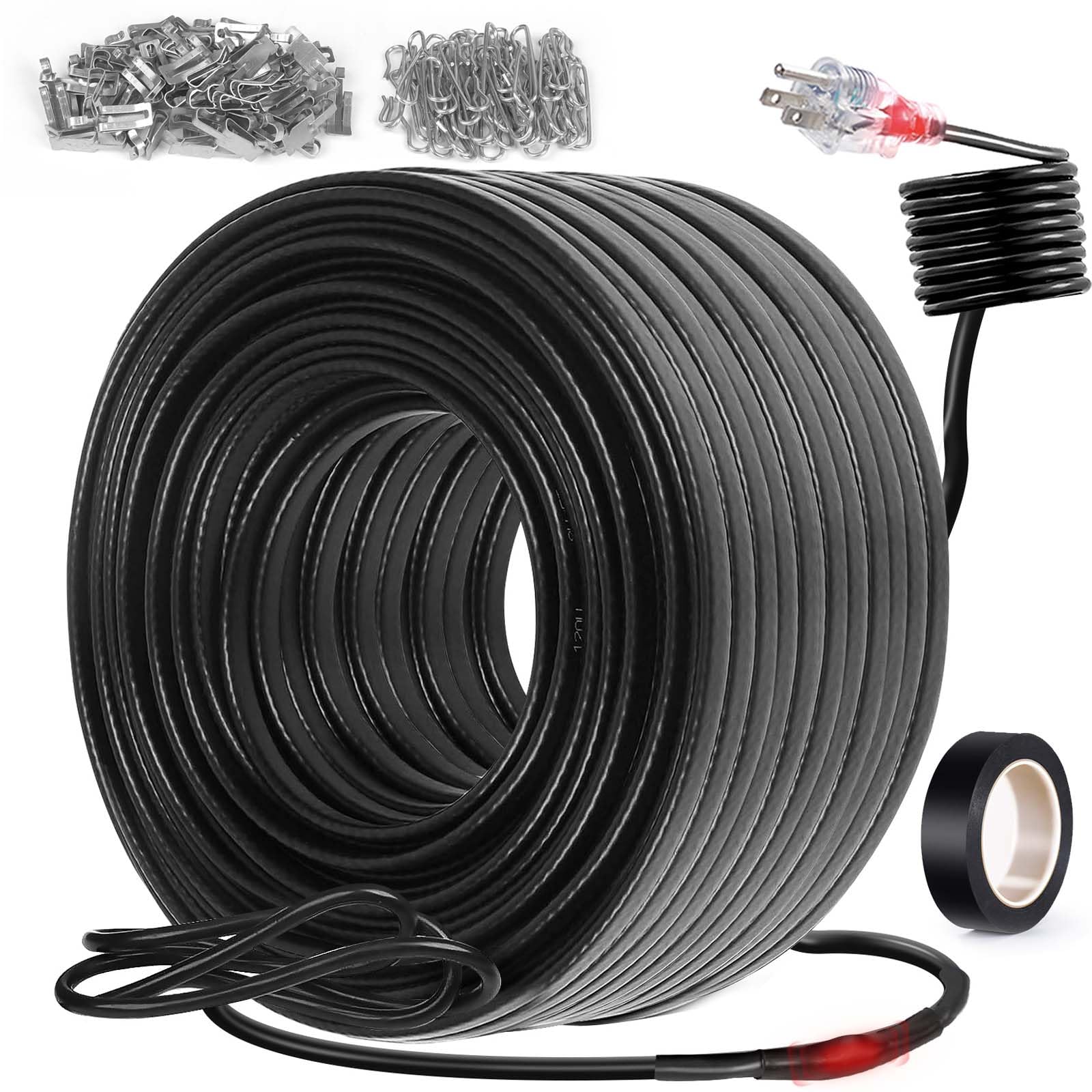 80FT Heat Tape for Water Pipes,Heating Cable for Pipe Freeze Protection ...