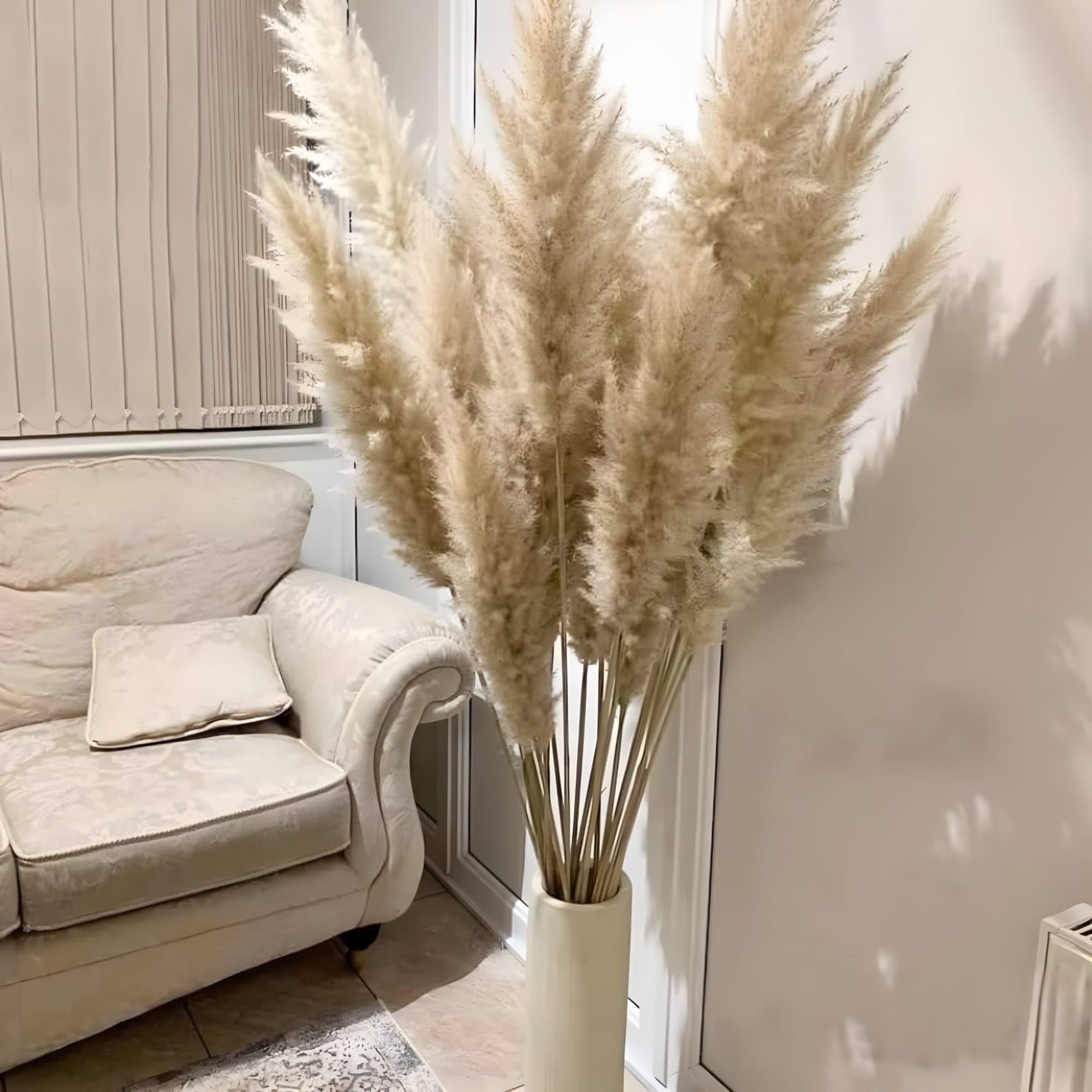 Amazon.com: 10 Stems Natural Pampas Grass Decor Tall (47 Inches) Pompas ...