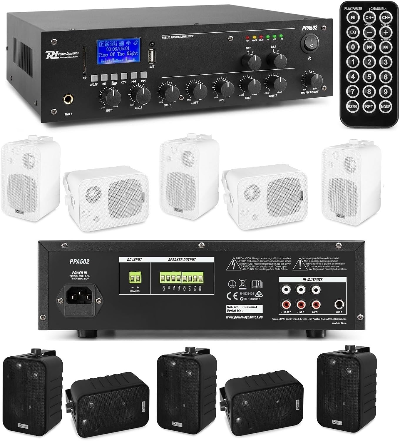IMPIANTO AUDIO FILODIFFUSIONE 100V ZONE 2 SEPARATE USB INGRESSO PC TV ...