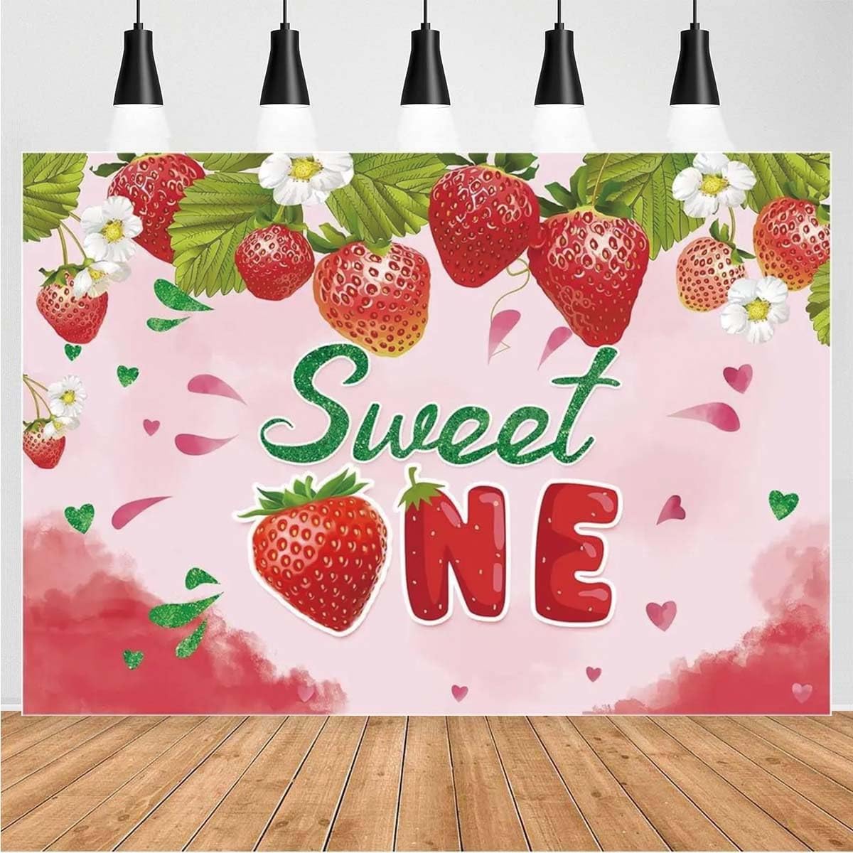 Amazon.com : Sweet One Backdrop Berry Sweet One Birthday Party ...