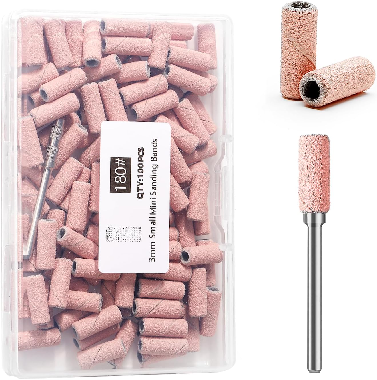 Amazon.com: ERUIKA 100pcs Nail Drill Bits Small Sanding Bands with ...
