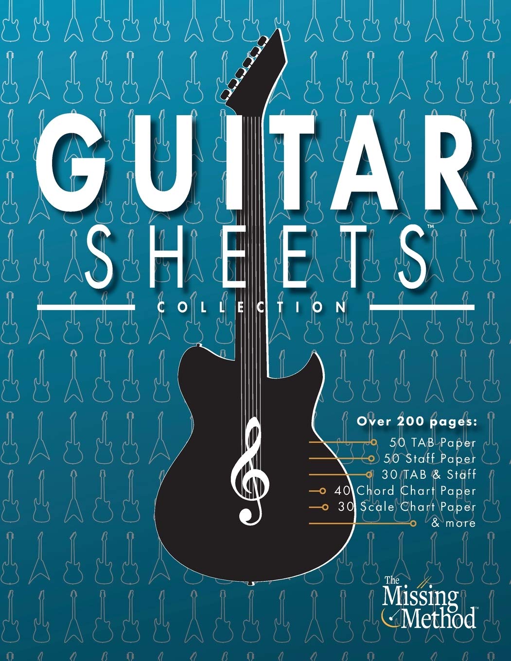 Buy Guitar Sheets Collection: Over 200 pages of Blank TAB Paper, Staff ...