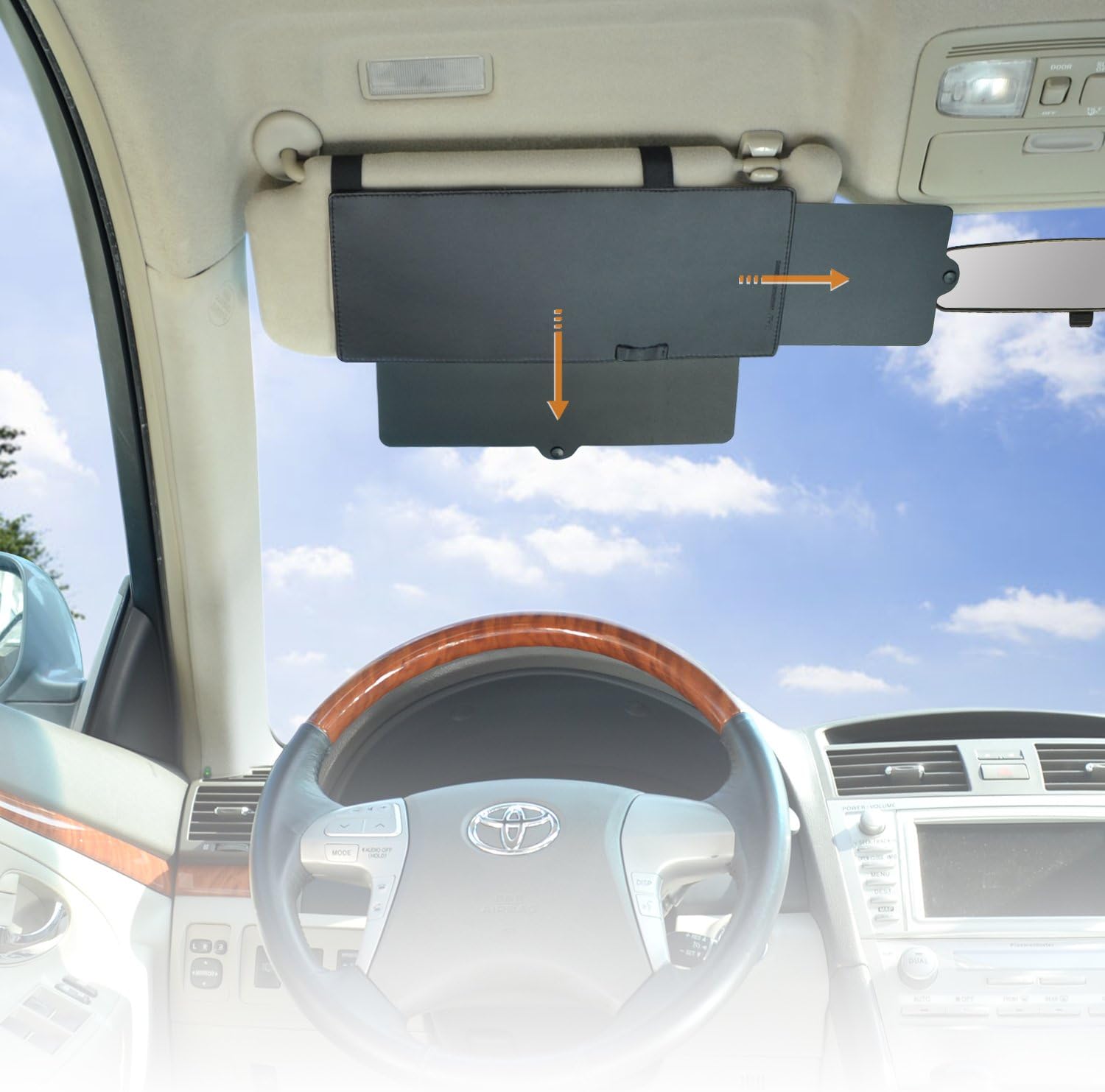 SAILEAD - Visera solar para coche, polarizada, universal para visera de ...