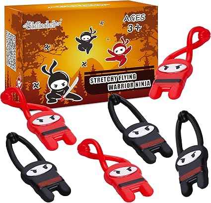 Amazon.com: Shindel 40PCS Flying Ninjas, Elastic Slingshot Ninja Toys ...