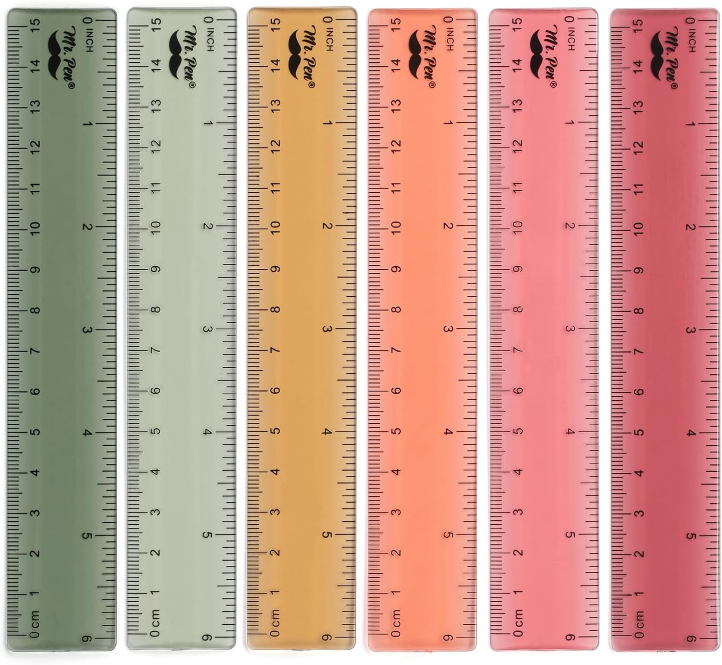 Amazon.com: Universal 59024 Flat Wood Ruler, Standard/Metric, 6-Inch ...