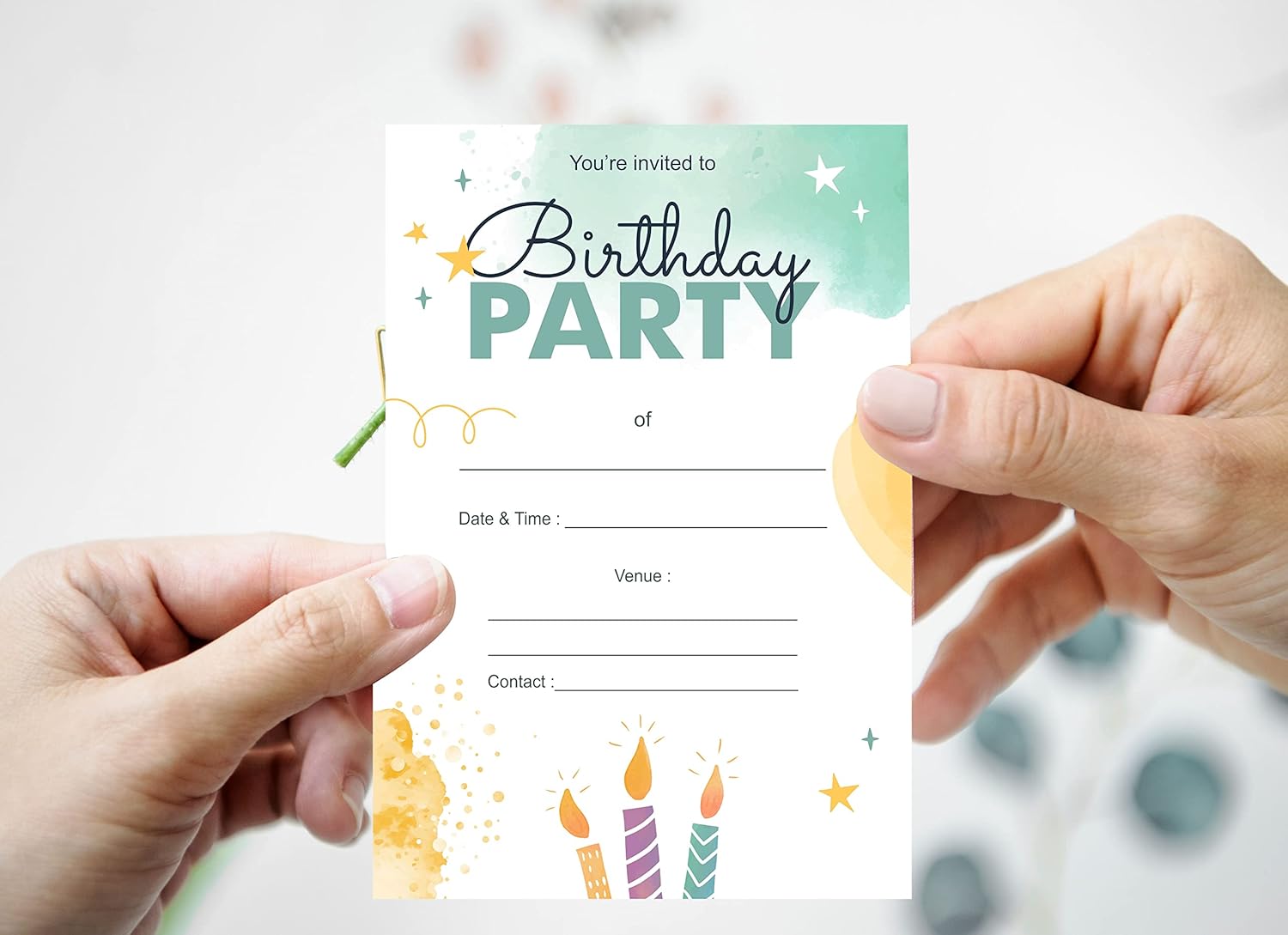 Divine Birthday Party Invitations Cards with Envelopes - Birthday Party ...