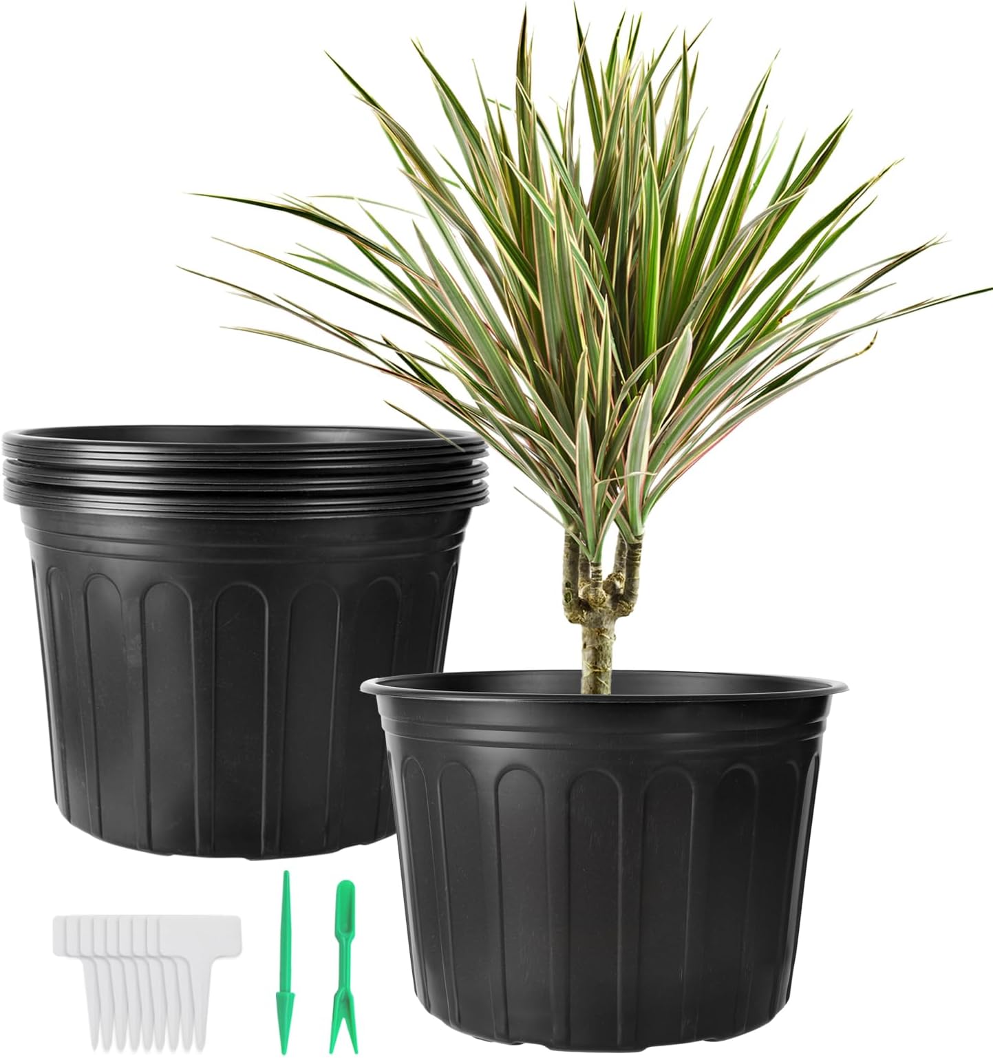 Amazon.com: 6 New Plastic Nursery 7 Gallon Trade Pot ~ Actual Volume: 5 ...