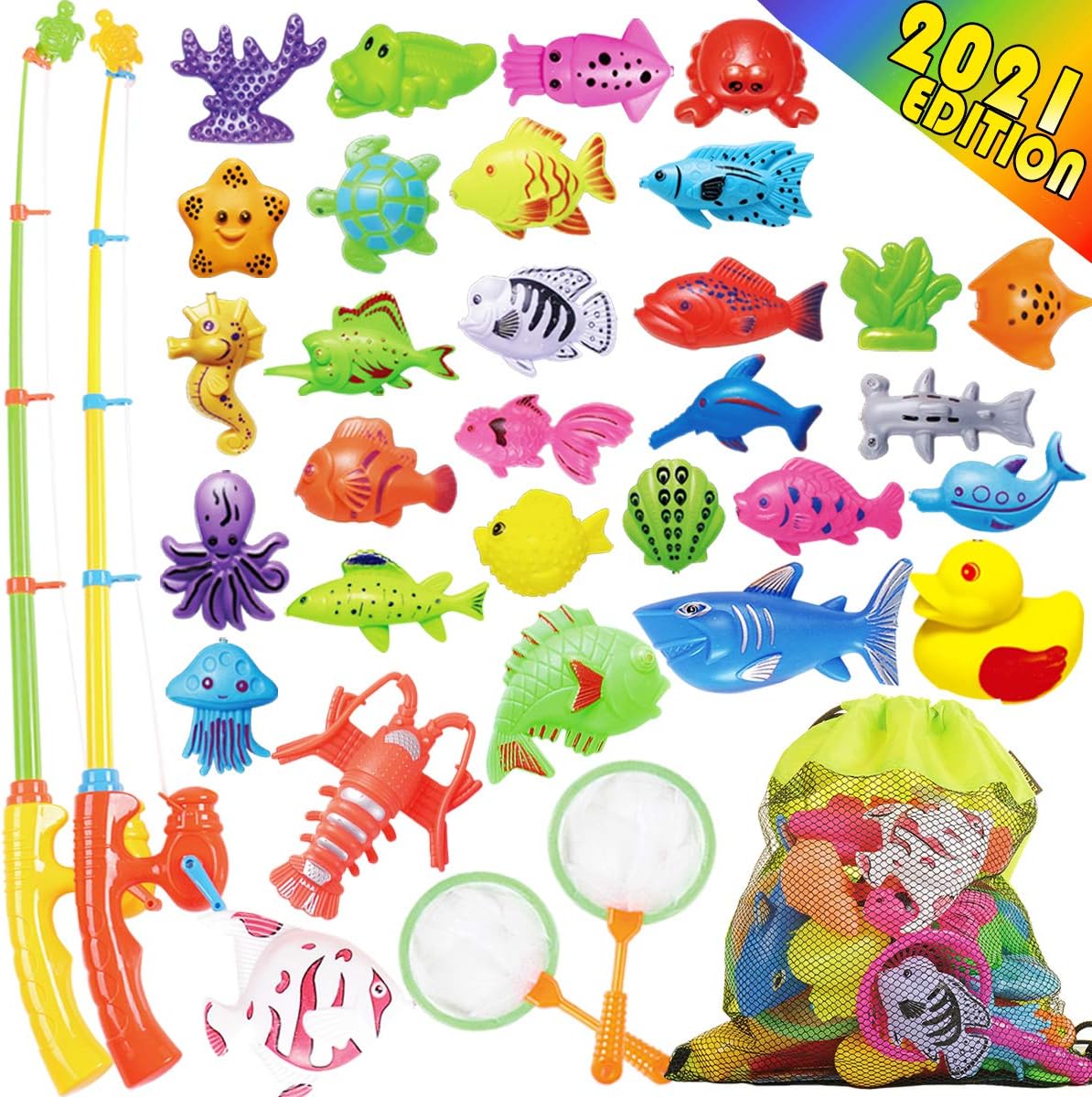 Amazon.com: Goody King Magnetic Fishing Game Pool Toys for Kids - Bath ...