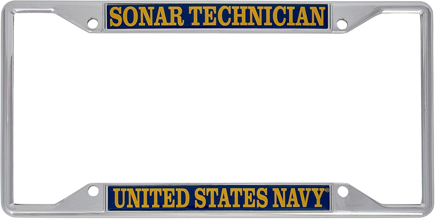 Amazon.com: Desert Cactus US Navy Sonar Technician License Plate Frame ...
