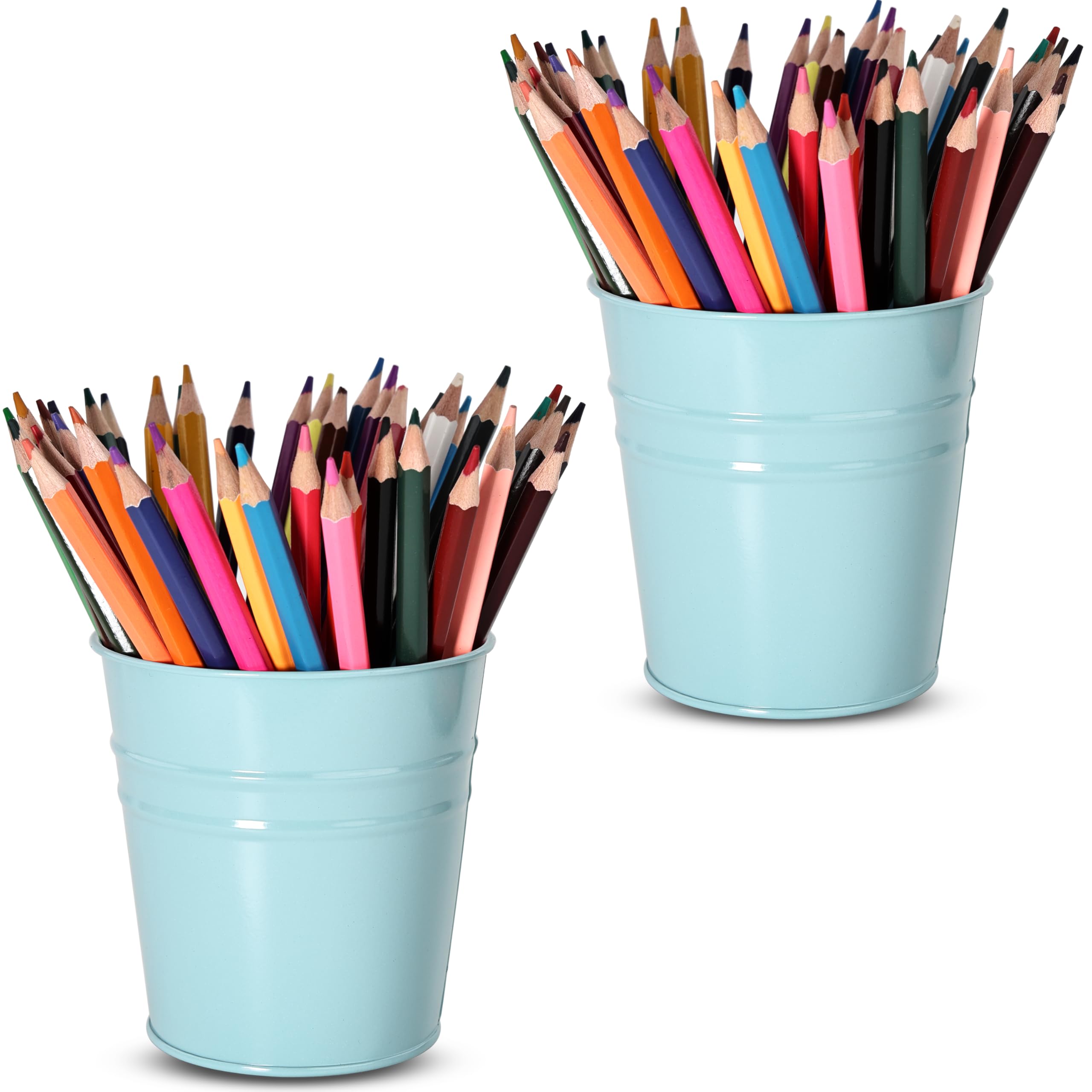 Amazon.com: Pen Holder Cups for Desk,Metal Pencil Holder,Marker Pen ...