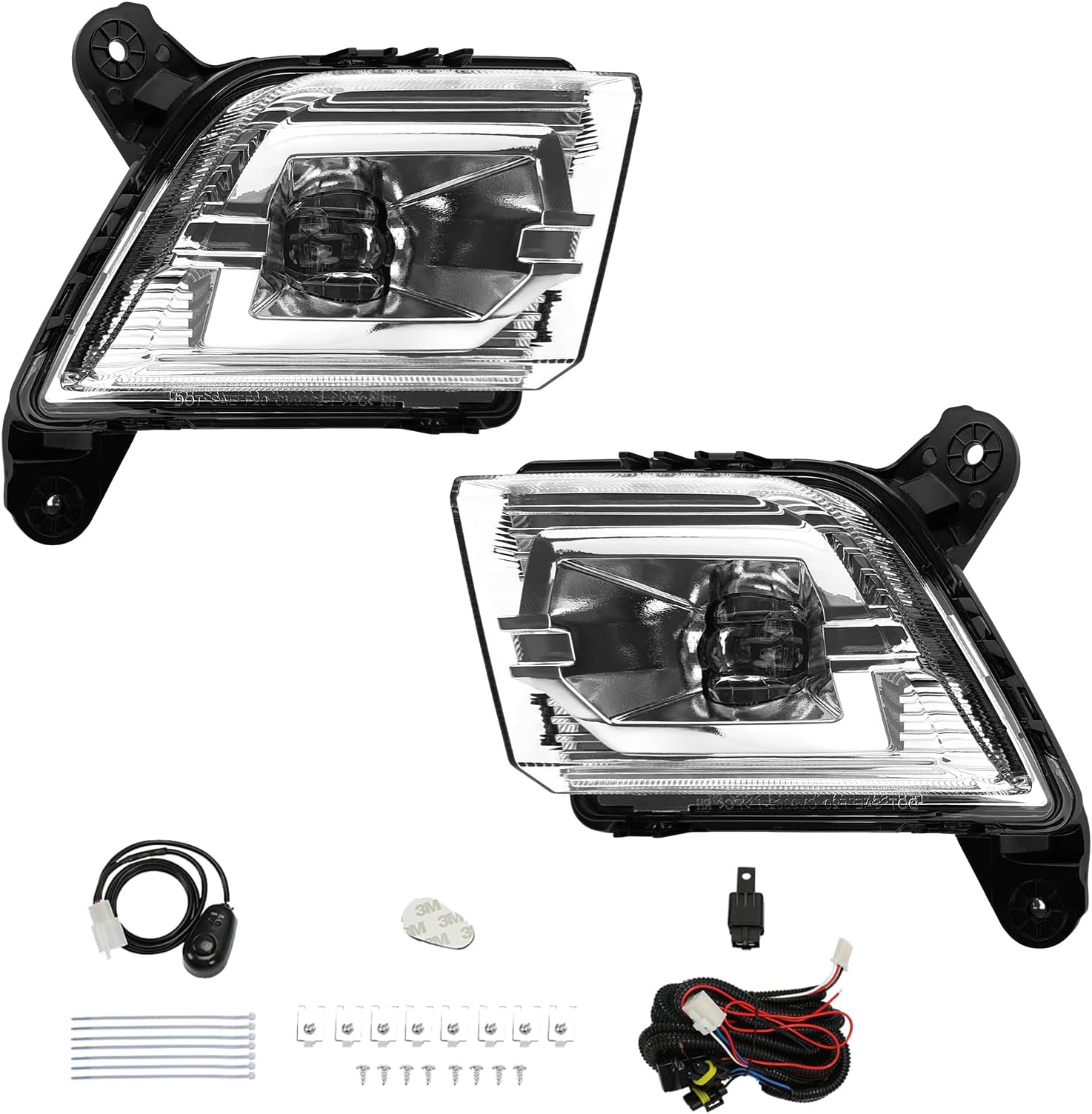 Amazon.com: UFRAME Fits 2016 2017 2018 GMC Sierra 1500 Fog light Kit w ...