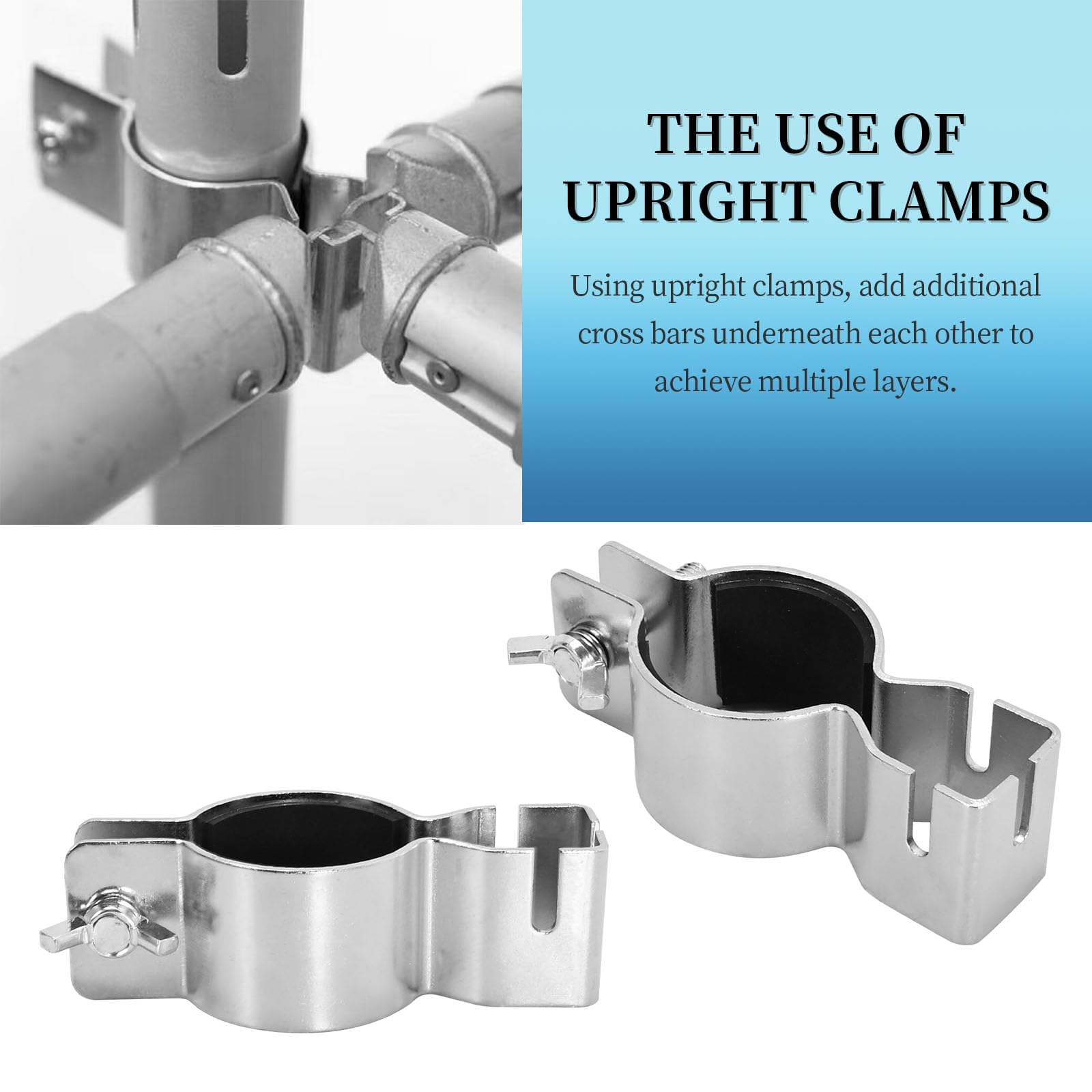 Pocket Squares 2 Pcs Adjustable Upright Clamps - For 1.5 To 2 Inch ...