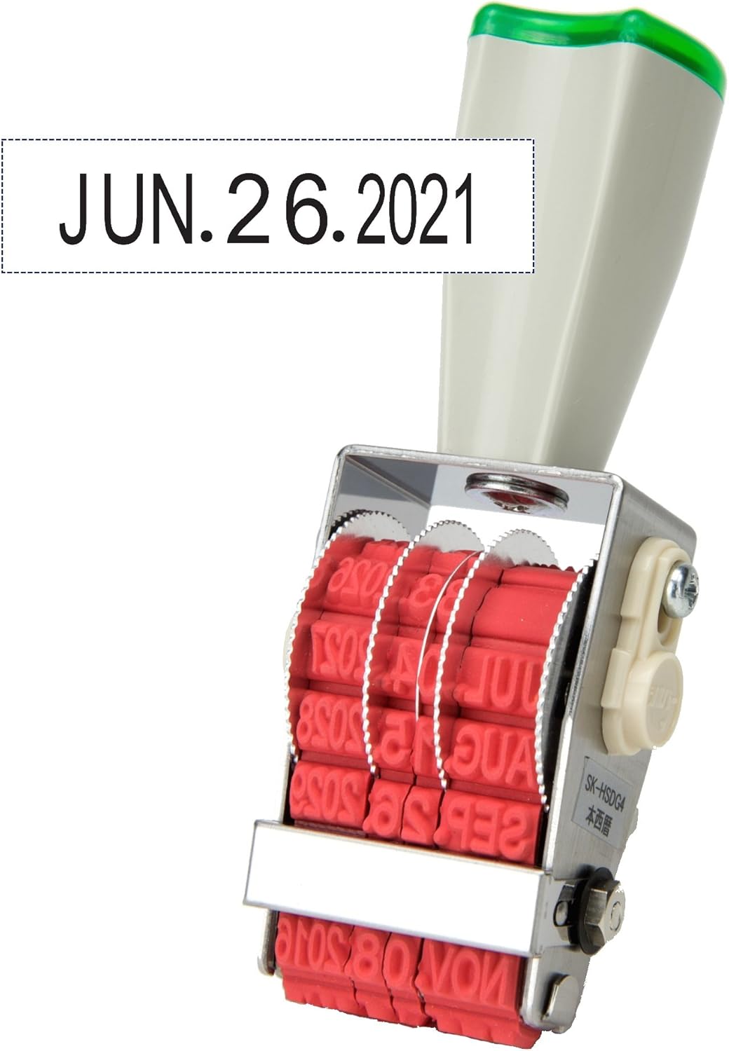 Amazon.com : Rubber Date Stamp, 4 bands and 14 rows Rotating Stamp ...
