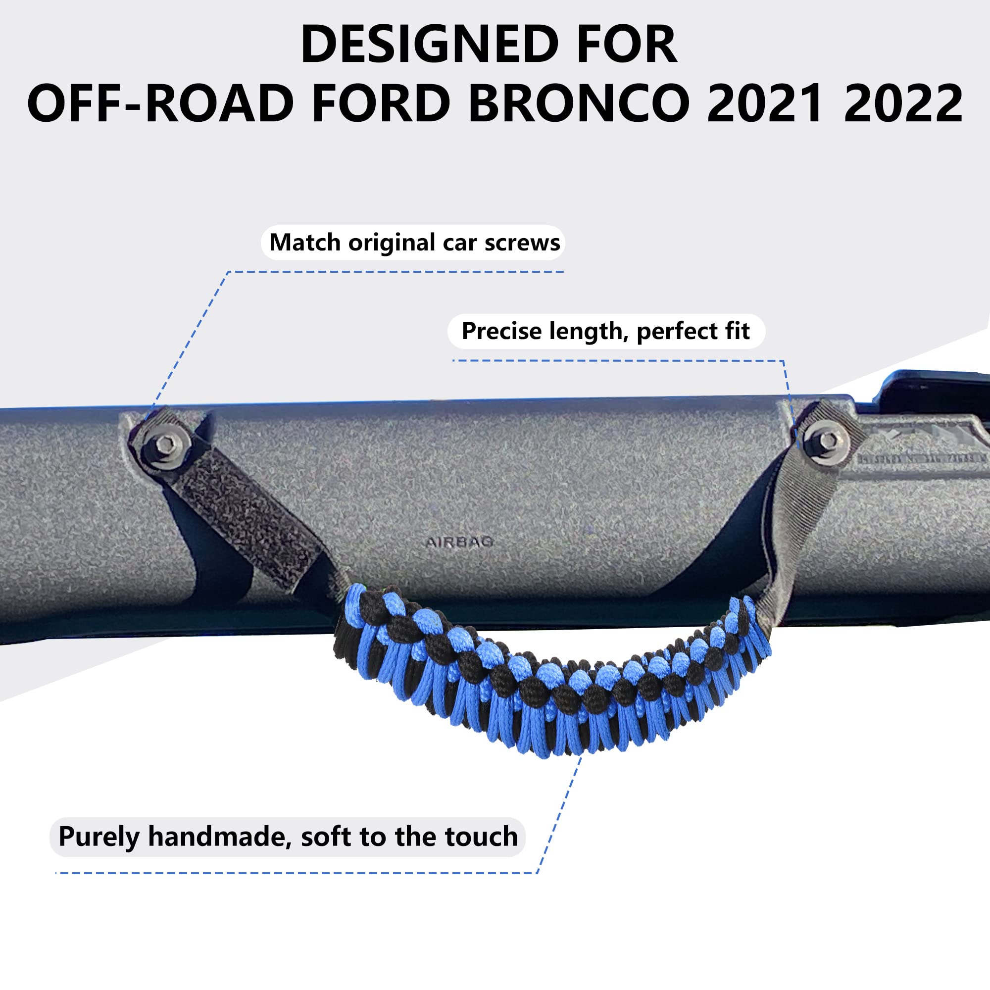 Snapklik.com : Sukemichi For Bronco Grab Handles, Paracord Roll Bar ...