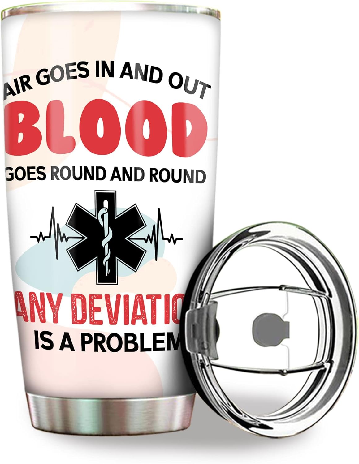 Amazon.com | MEDROC Paramedic Tumbler Stainless Steel 20oz, Air Goes In ...