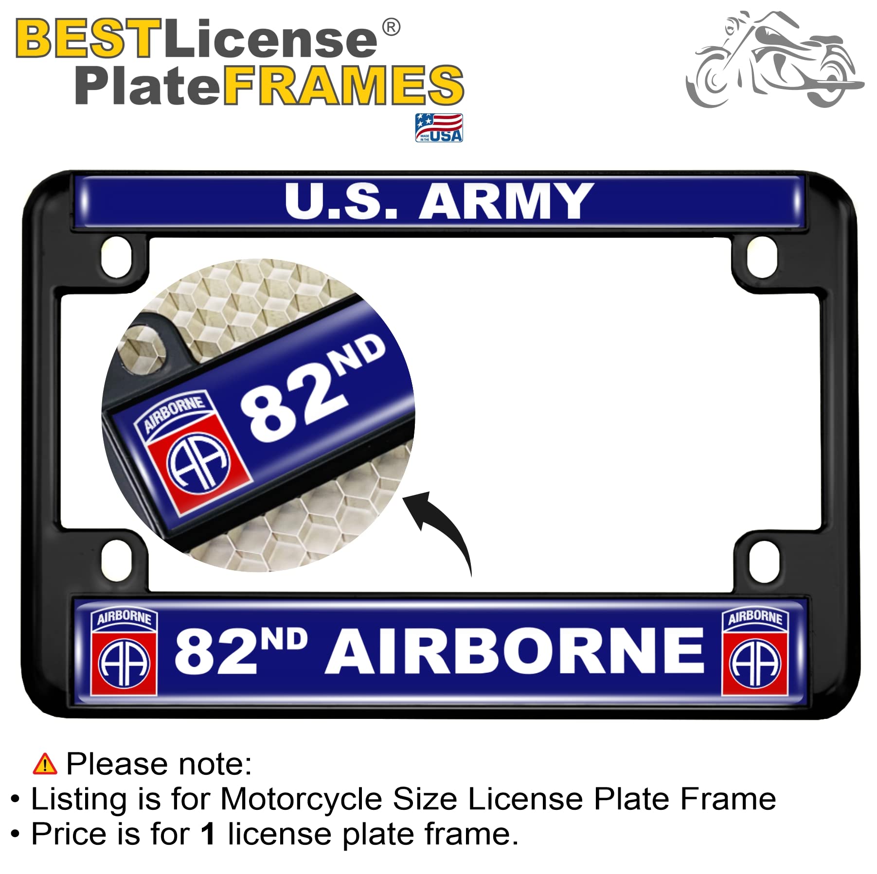 [Officially Licensed Product] - Motorcycle Metal License Plate Frame ...