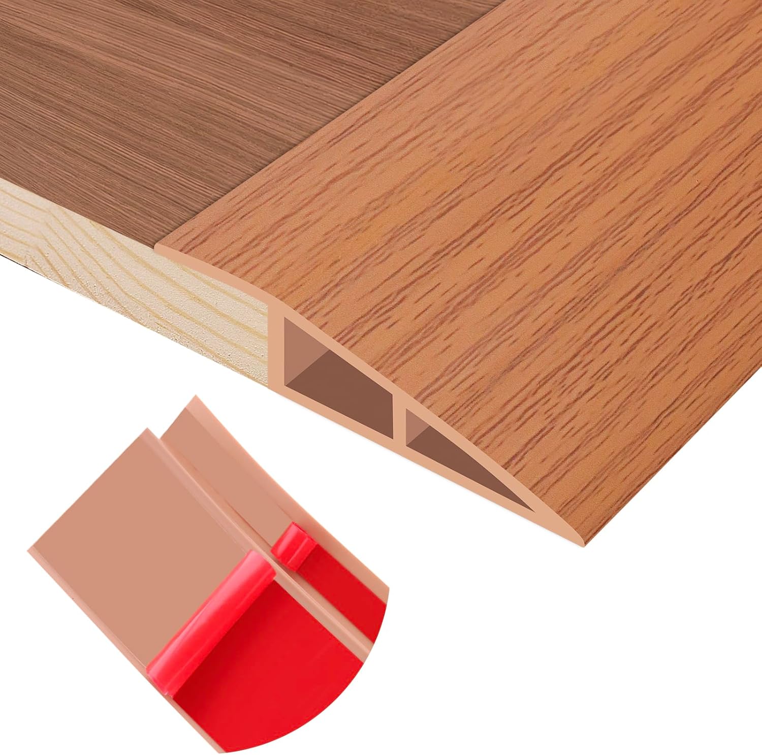 Floor Transition Strip Self Adhesive Vinyl Door Threshold for Doorways ...