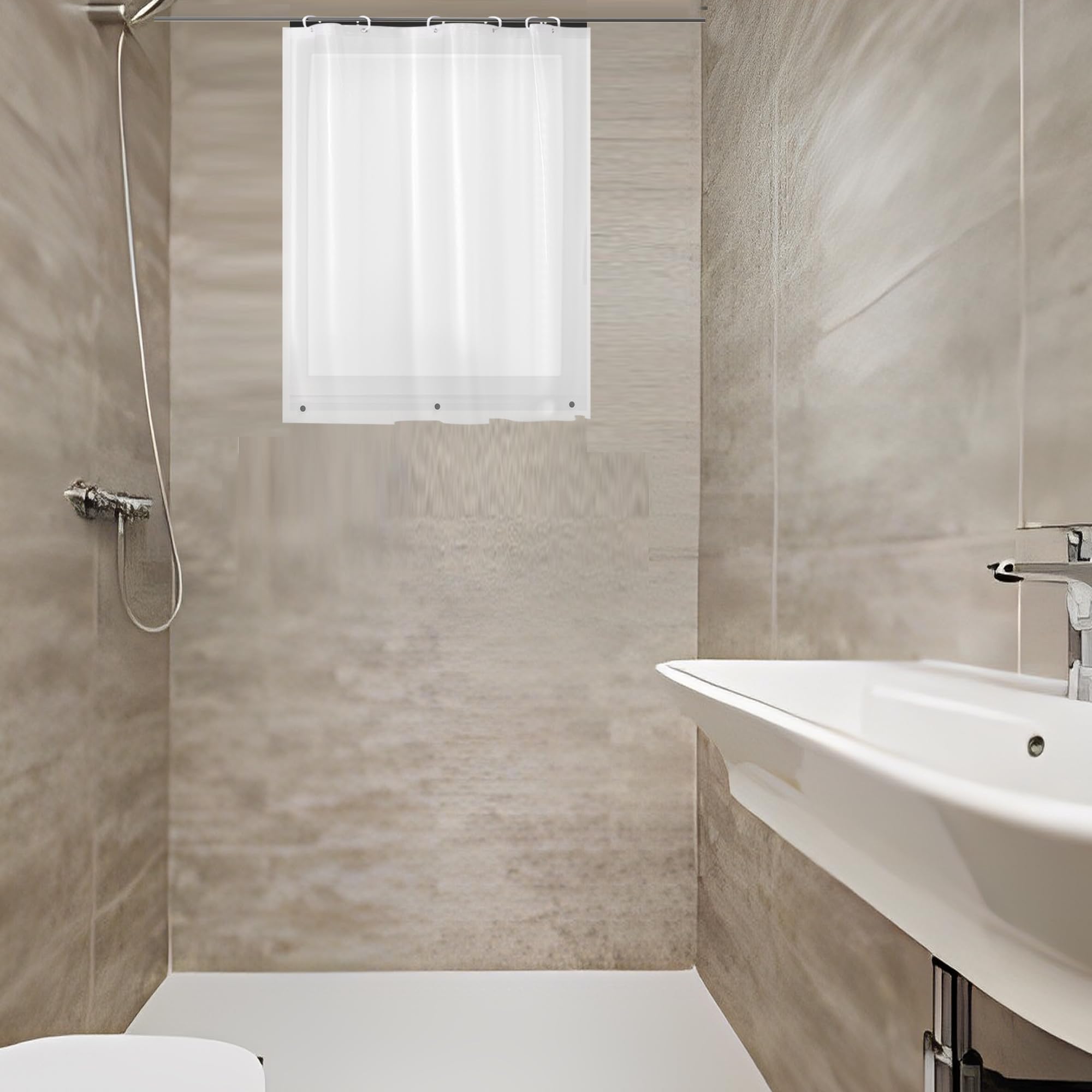 Amazon.com: ABSENK Waterproof Shower Curtain for Window Inside Shower ...