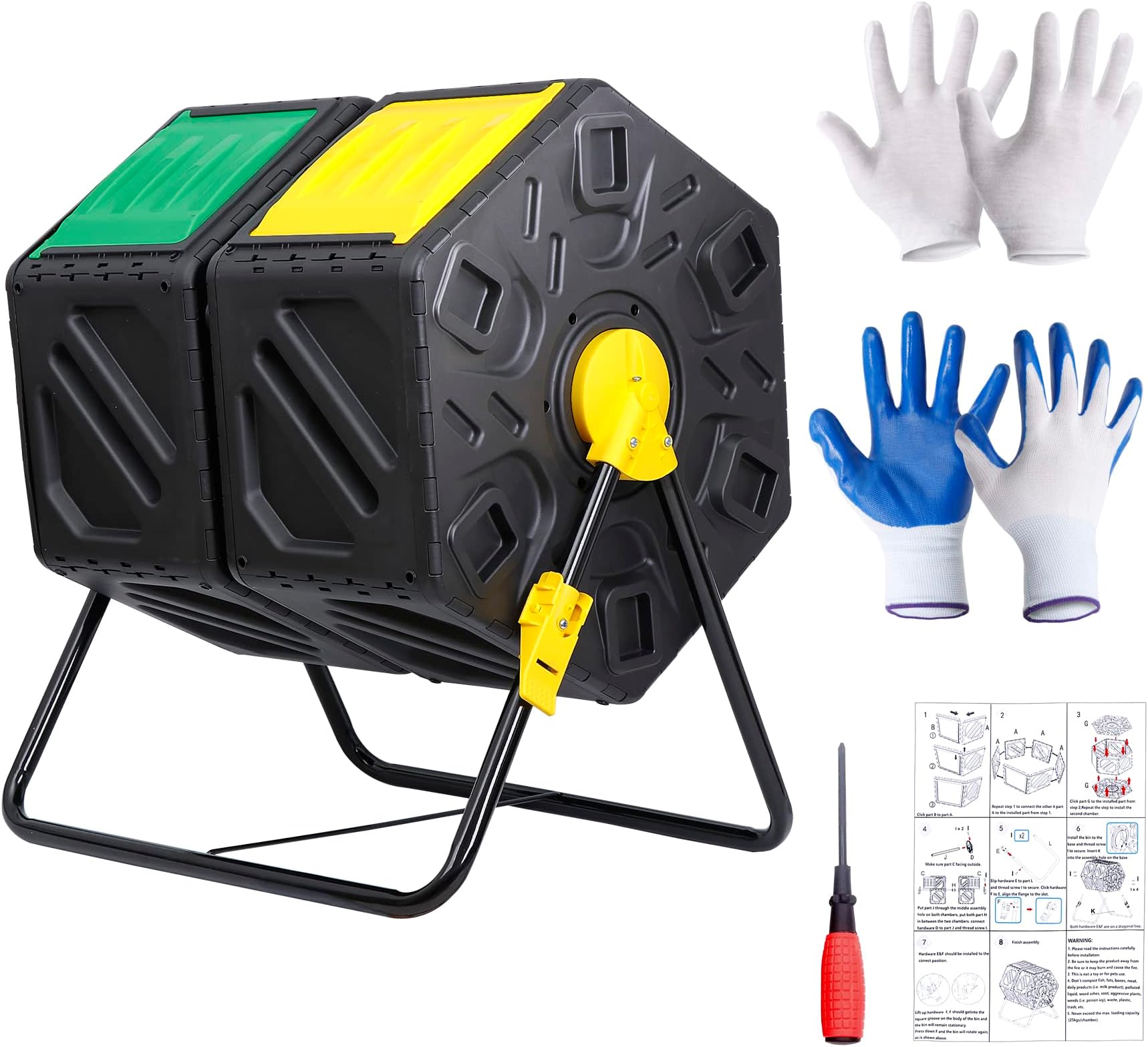 Amazon.com : Gardeners Supply Company Compost Tumbler | Heavy Duty ...