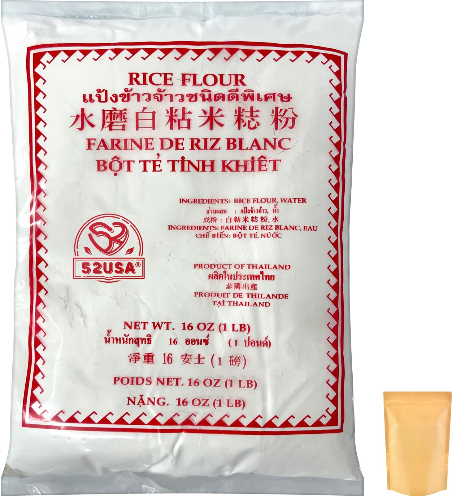 Amazon.com : 52USA Thai Rice Flour 16 Ounce (Basic), 1 Pound (Pack of 1 ...