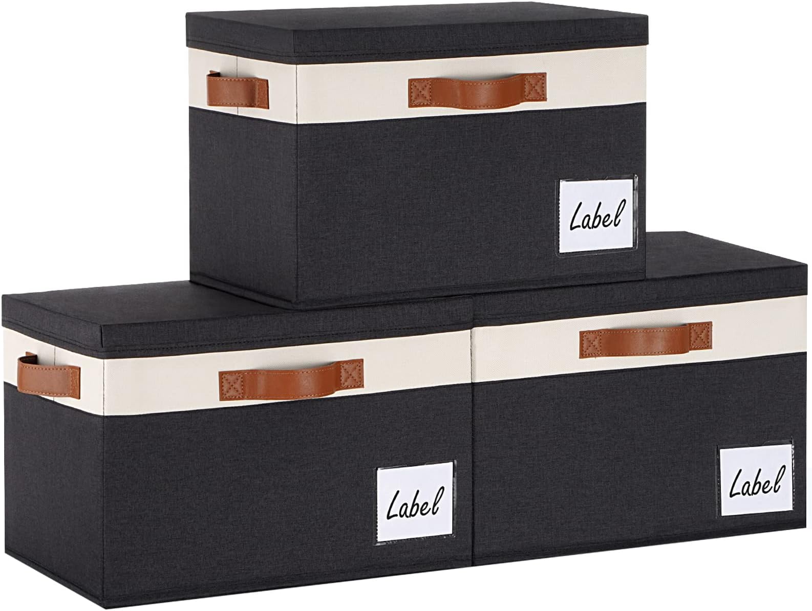 Amazon.com: PFFVRP Large Storage Bins with Lids, Foldable Fabric ...