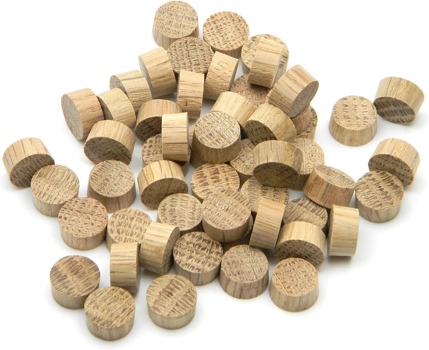 Pack of 100-1/2" (12.7mm) Solid European Un-Finished Oak Wood Pellets ...