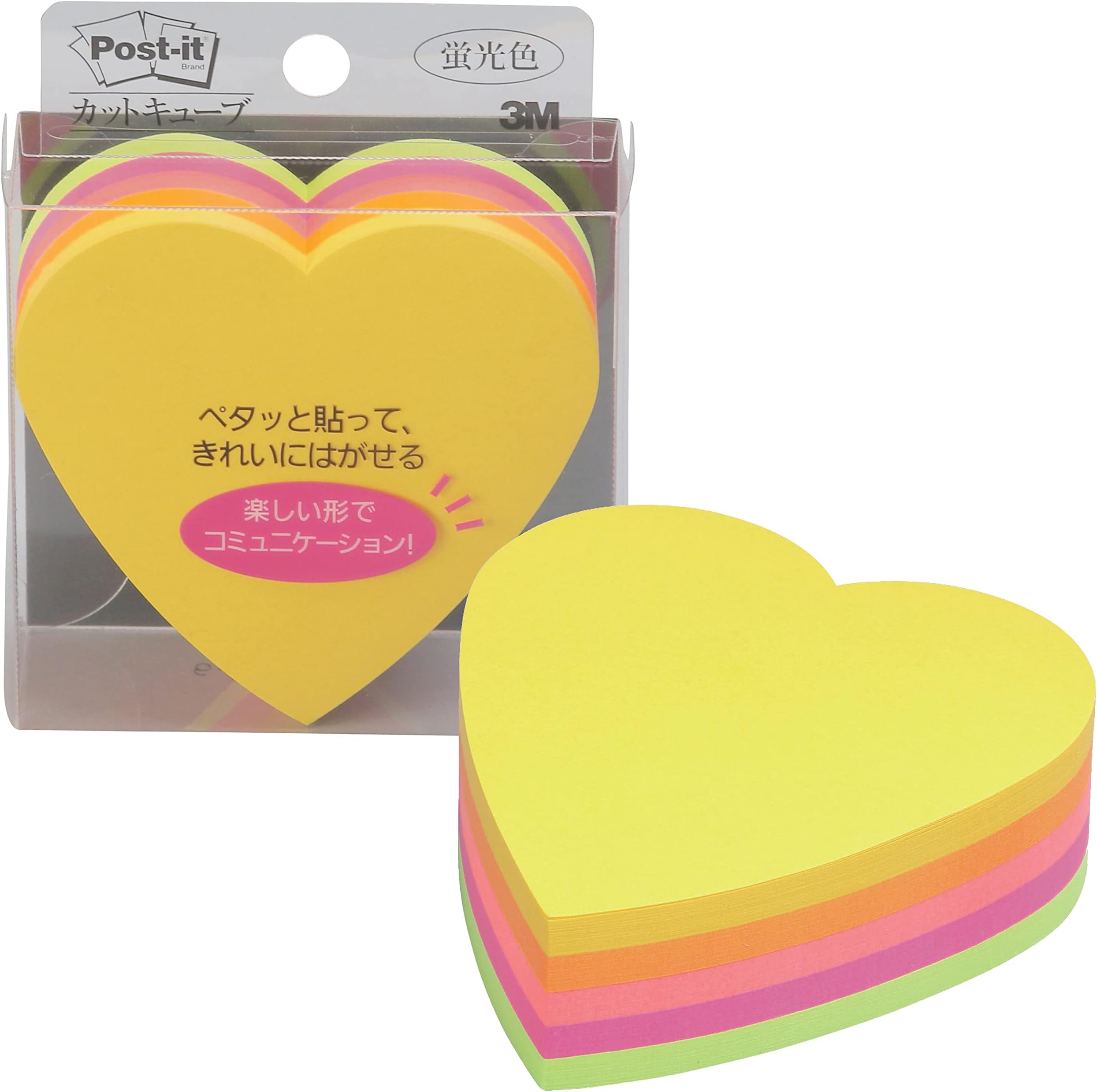 Amazon.com : Post-it Notes - 1 Block of 225 Heart Shape Sticky Notes ...