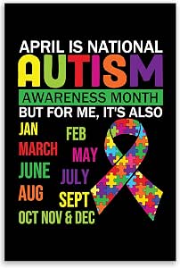Amazon.com: Autism Family Wall Poster April is National Autism ...