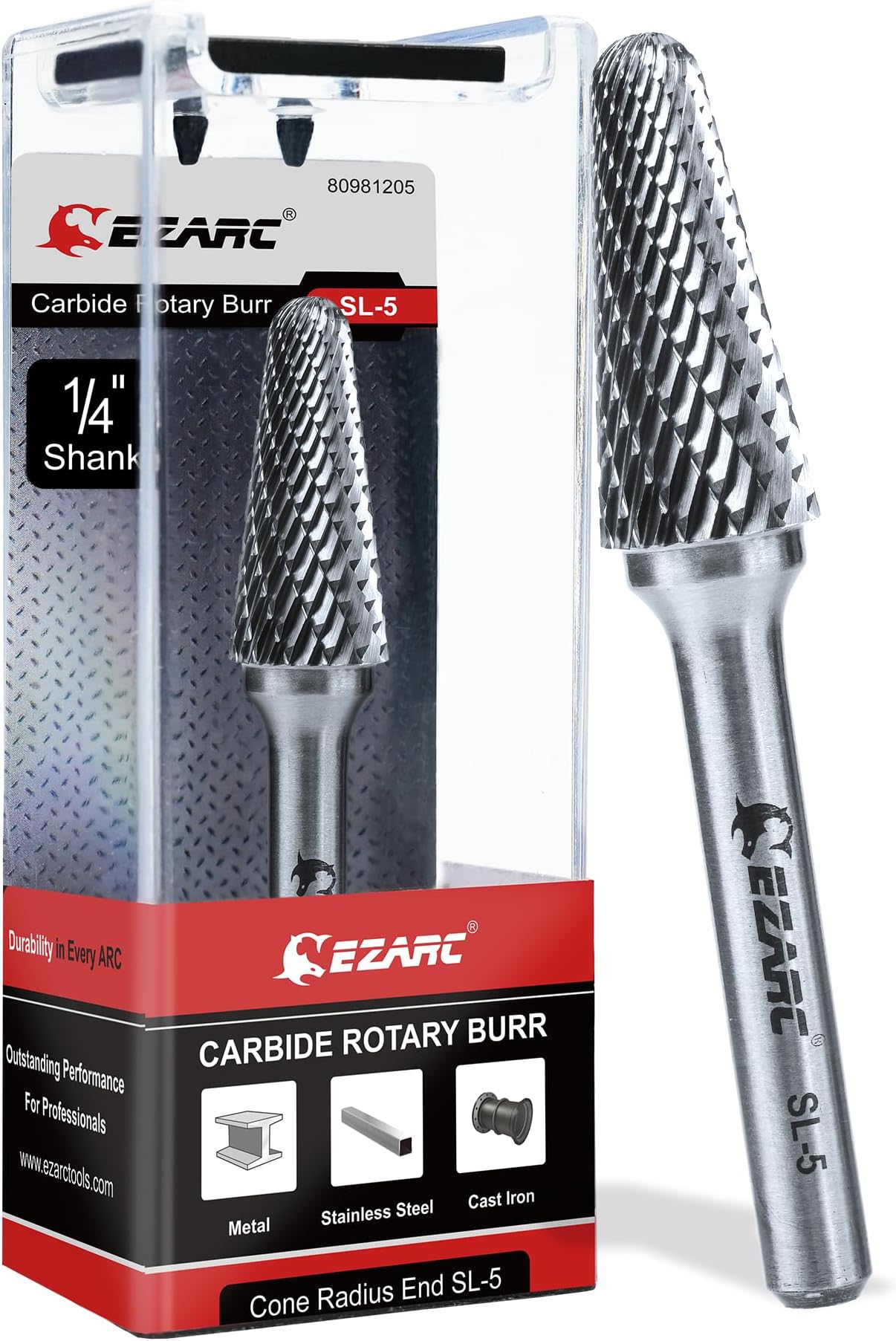 5Pcs Rotary File Cutting Burrs, Hex Shank Double Cut Metal Grinder ...