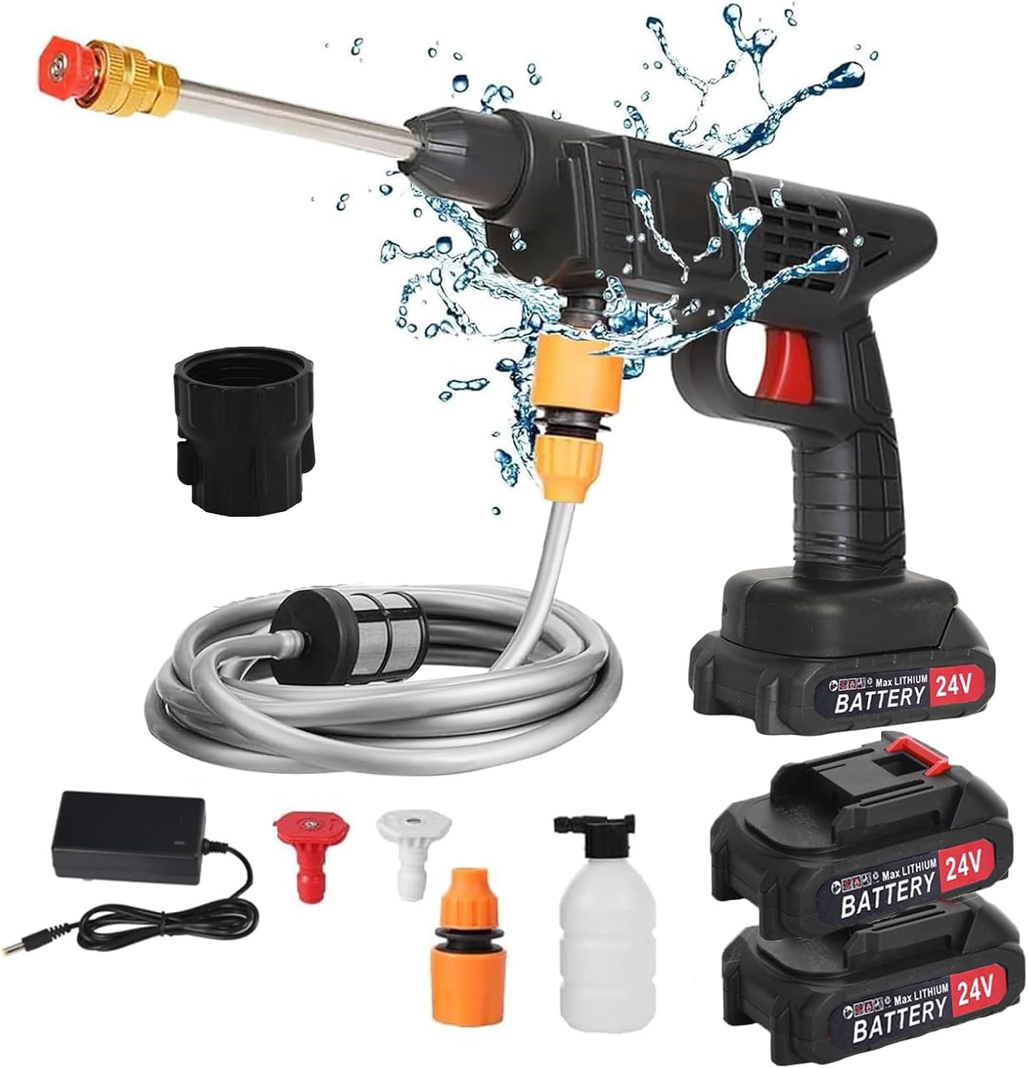 Portable Cordless High-Pressure Washer, Use Any Water Source, Portable ...