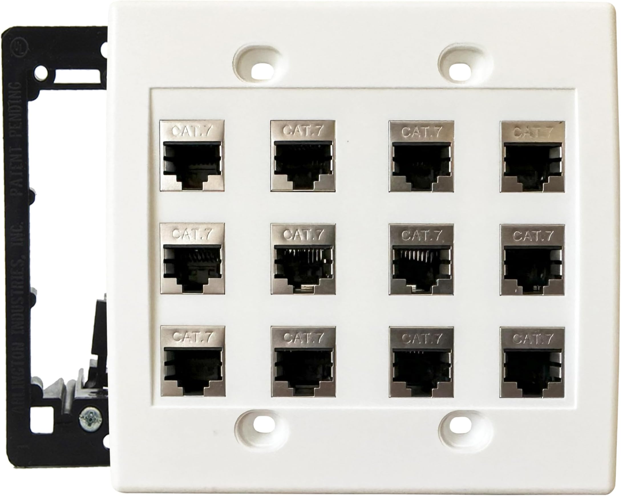 Amazon.com: diyTech Ethernet Wall Plate - 24 Port RJ45 Cat6 Ethernet ...