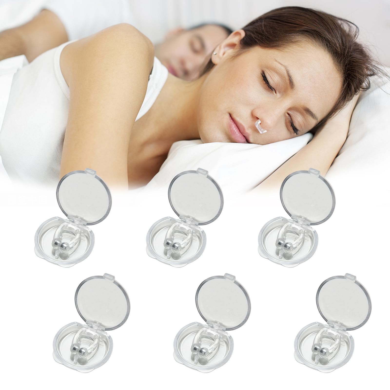 Anti Snore Devices, 6 PCS Magnetic Anti Snoring Nose Clip, Nasal ...