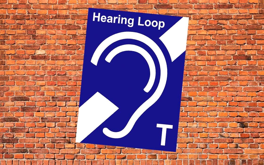 Hearing Aid Loop Facility T Induction Hearing Loop Telecoil Sign Self ...