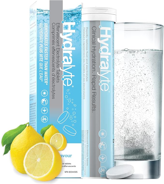 Hydralyte Effervescent Electrolytes Tablets - Lemonade 20 count ...