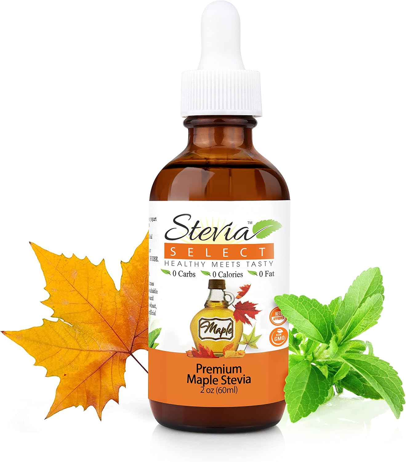 Stevia Select Maple Stevia Liquid Drops - Zero Calorie Sweetener - All ...