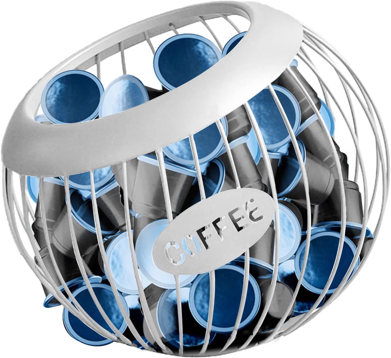 Fenteer Nordic Style Iron Coffee Pod Organizer, Coffee Pod Storage Cup ...