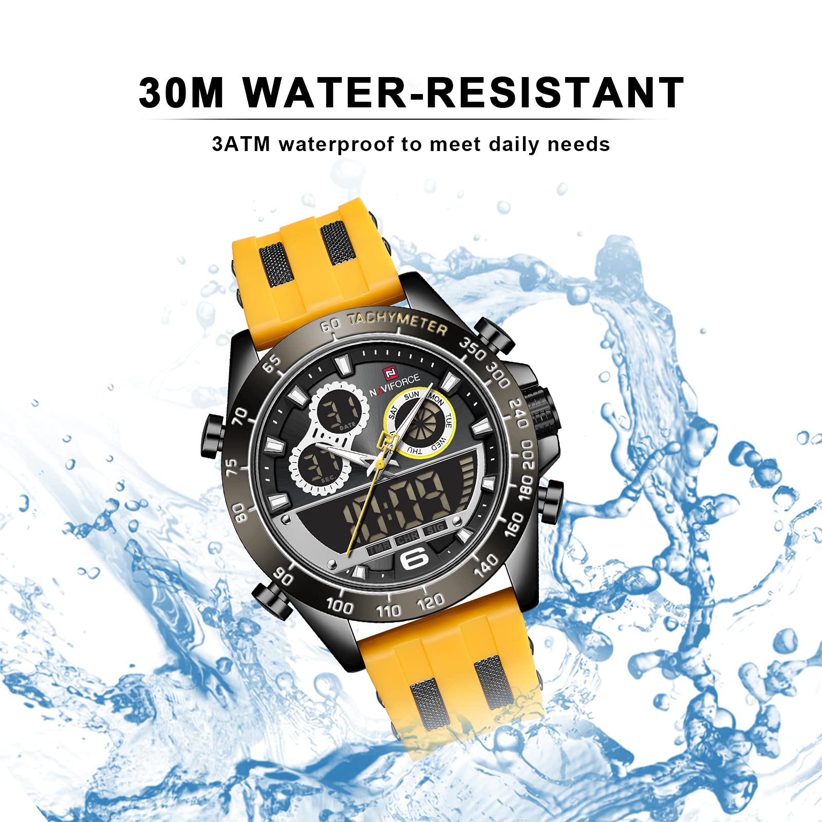 Snapklik.com : Mens Analog Digital Sport Watches Waterproof ...