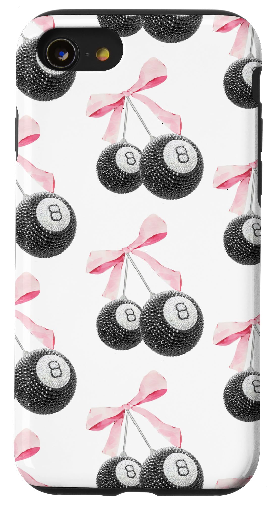 Amazon.com: iPhone SE (2020) / 7 / 8 Retro Cherry 8 8 Lucky Disco 8 ...