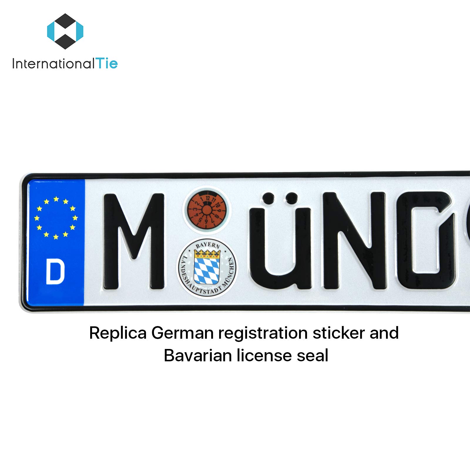 Munich, Germany Modern Euro License Plate with Random Numbers