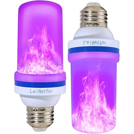 Amazon.com: BHCORNER [Smaller Size] LED Purple Flame Light Bulbs ...