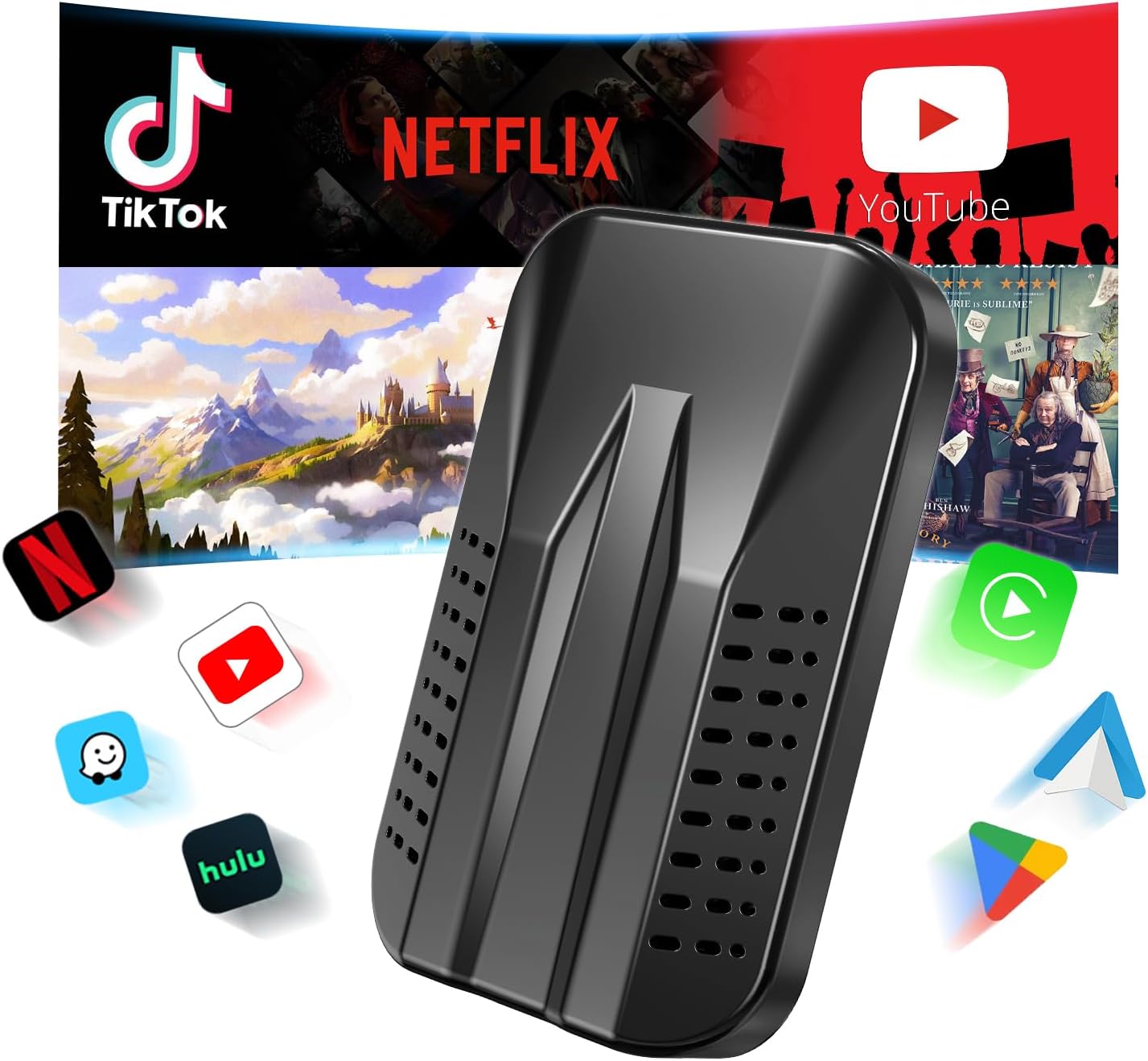 Amazon.com: LERANDA Wireless Carplay Adapter with Netflix YouTube ...