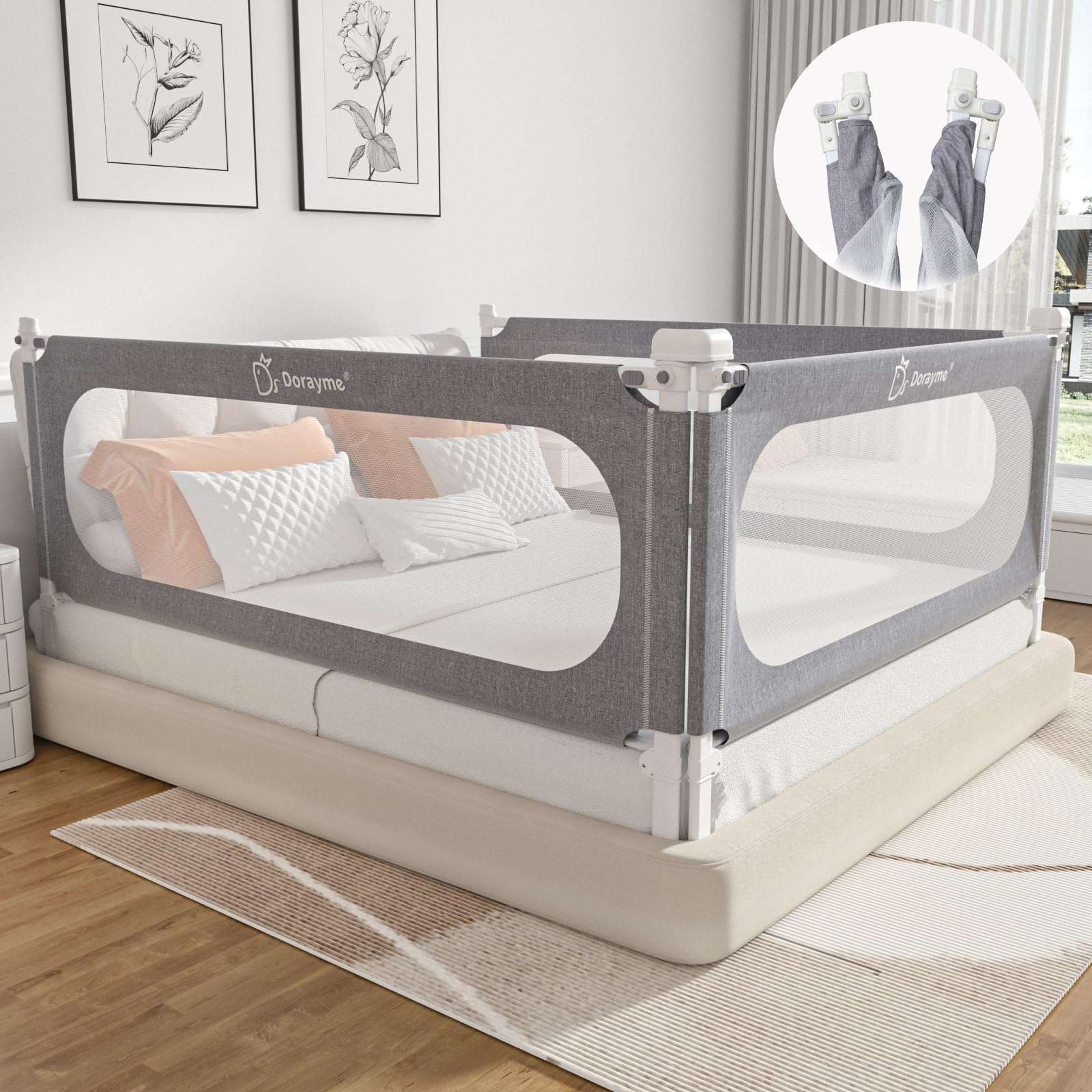 Amazon.com : MagicFox Foldable Bed Rail for Toddlers - 32 Height ...