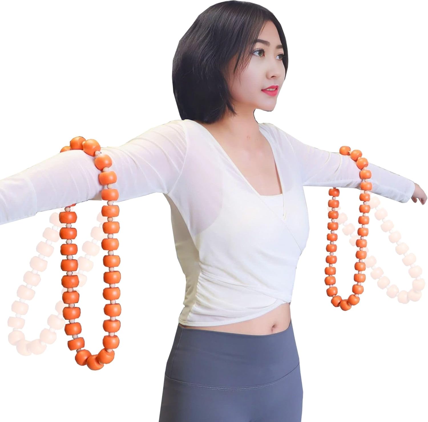 Amazon.com: LETOBEAT Wooden Arm Hula Weighted Hoop - Strengthen Arms ...