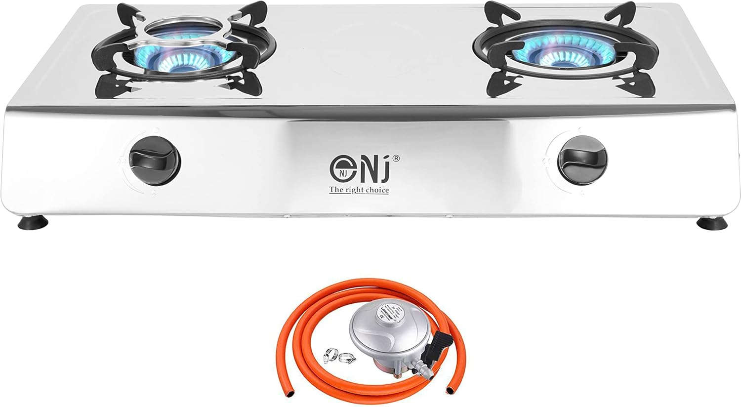 NJ-200SD Indoor Gas Stove - 2 Burner Portable Gas Hob LPG Cooker 8.8kW ...