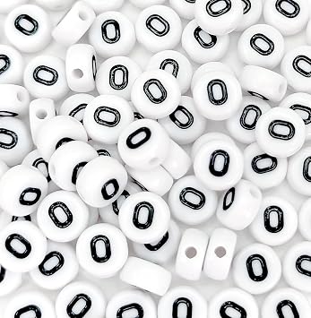 Amazon.com: 500 PCS Letter Beads 4X7 mm Acrylic Alphabet Beads White ...