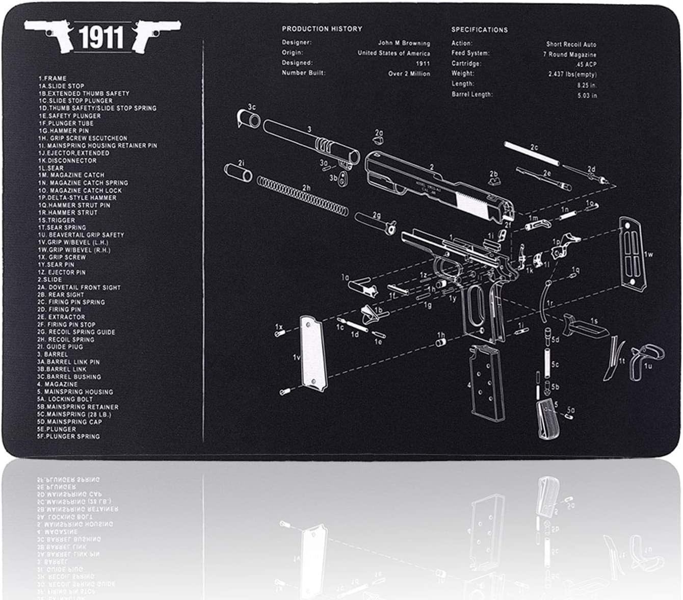 Gaming Mouse Pad Large Square Extended Mouse pad XL Gun Cleaning Pad ...