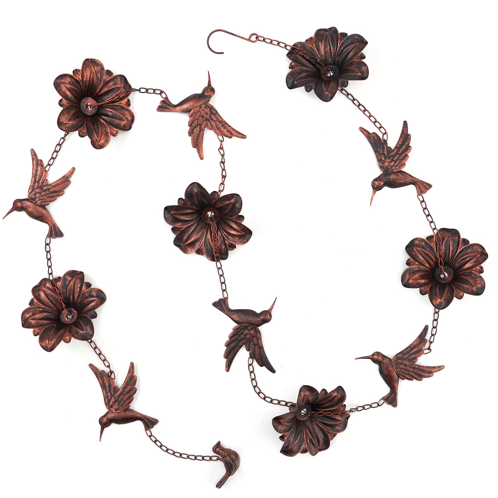 8.5FT Hummingbird Rain Chain,Rain Chains for Outside,Rainwater Catcher ...
