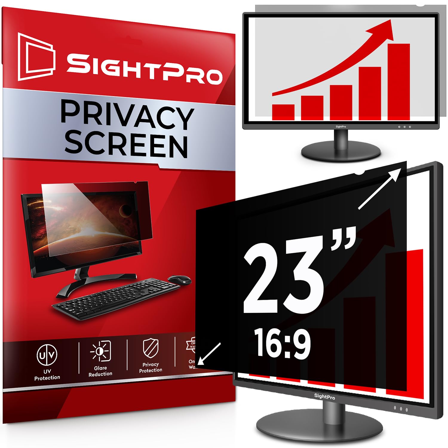 Amazon.com: SightPro 23 Inch 16:9 Computer Privacy Screen Filter for ...